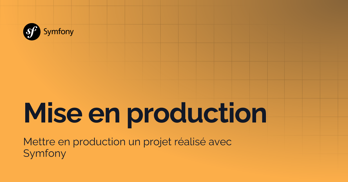 Mise en production | Symfony - B.U.T. MMI / LP DEV